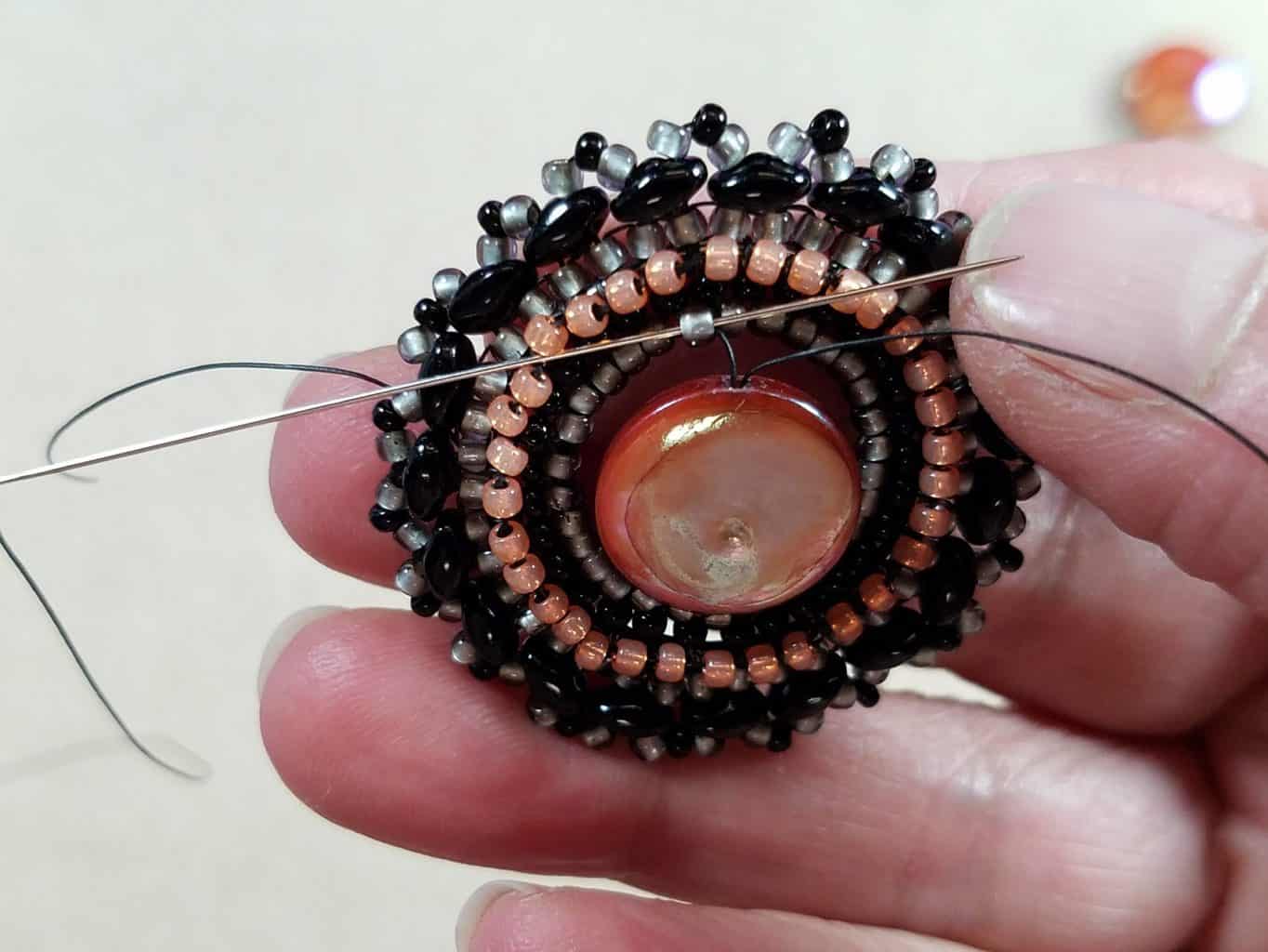 Sunburst Component Part 3 ~ Brick Stitch on a Frame – The Alluring Bead ...