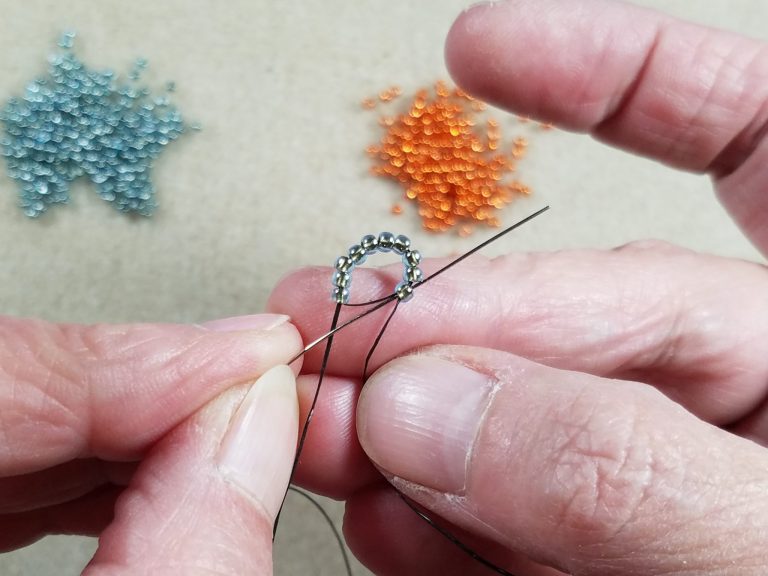 Bead Weaving 101 – Circular Flat Netting Stitch – The Alluring Bead ...