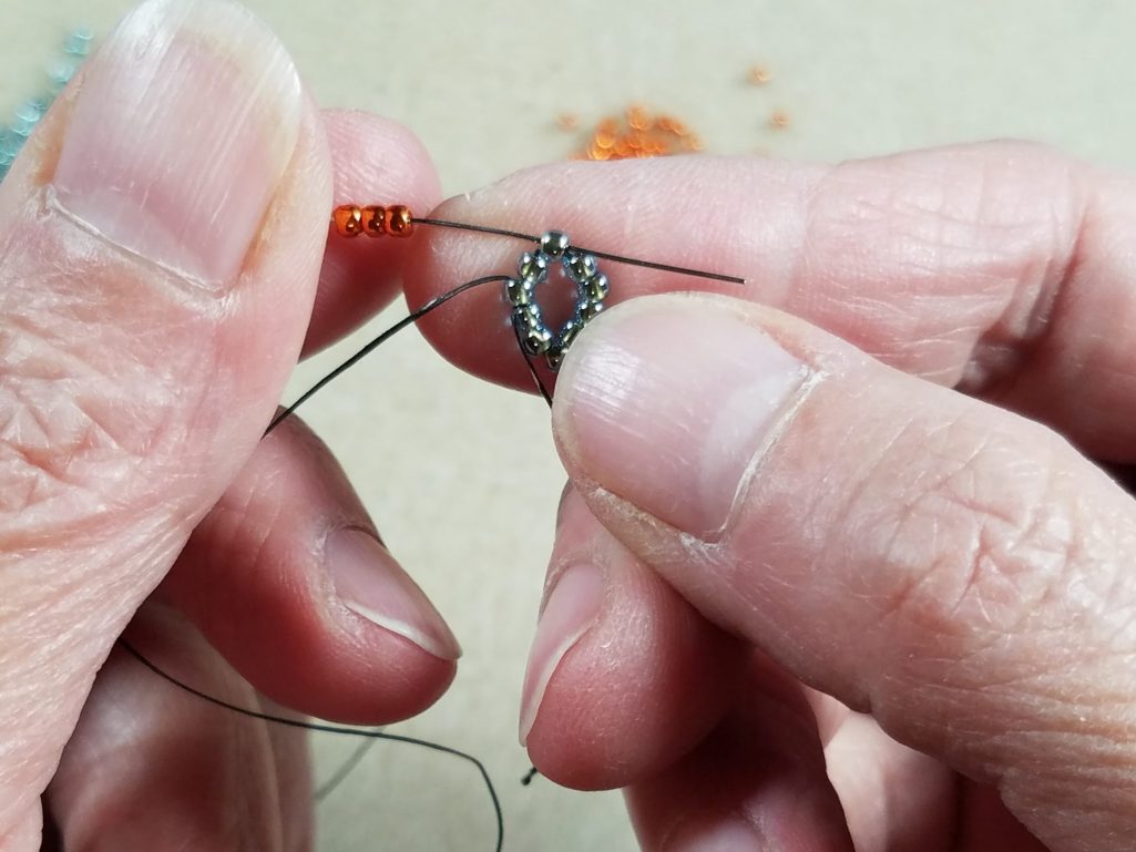 Bead Weaving 101 – Circular Flat Netting Stitch – The Alluring Bead ...