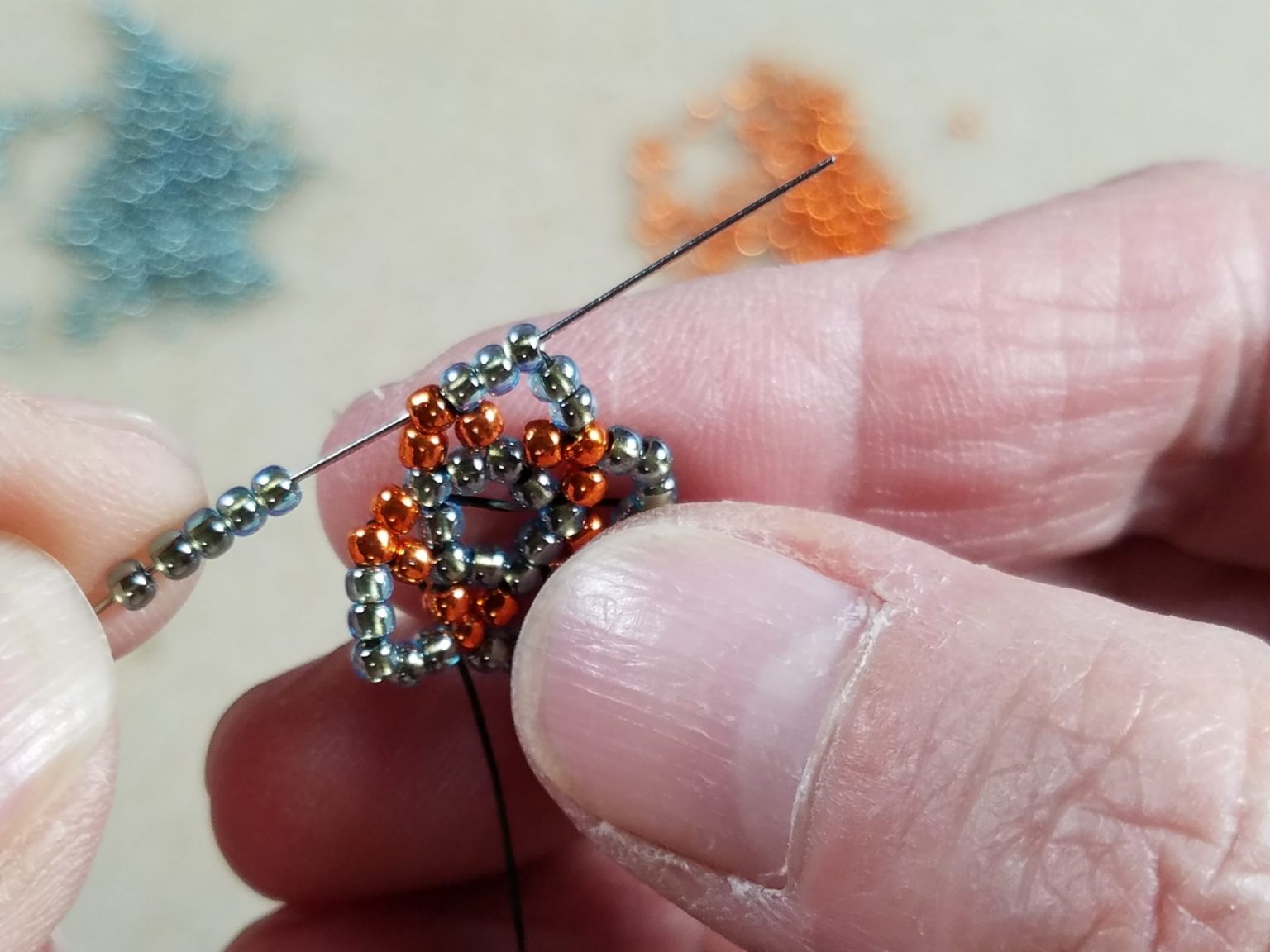 Bead Weaving 101 – Circular Flat Netting Stitch – The Alluring Bead ...