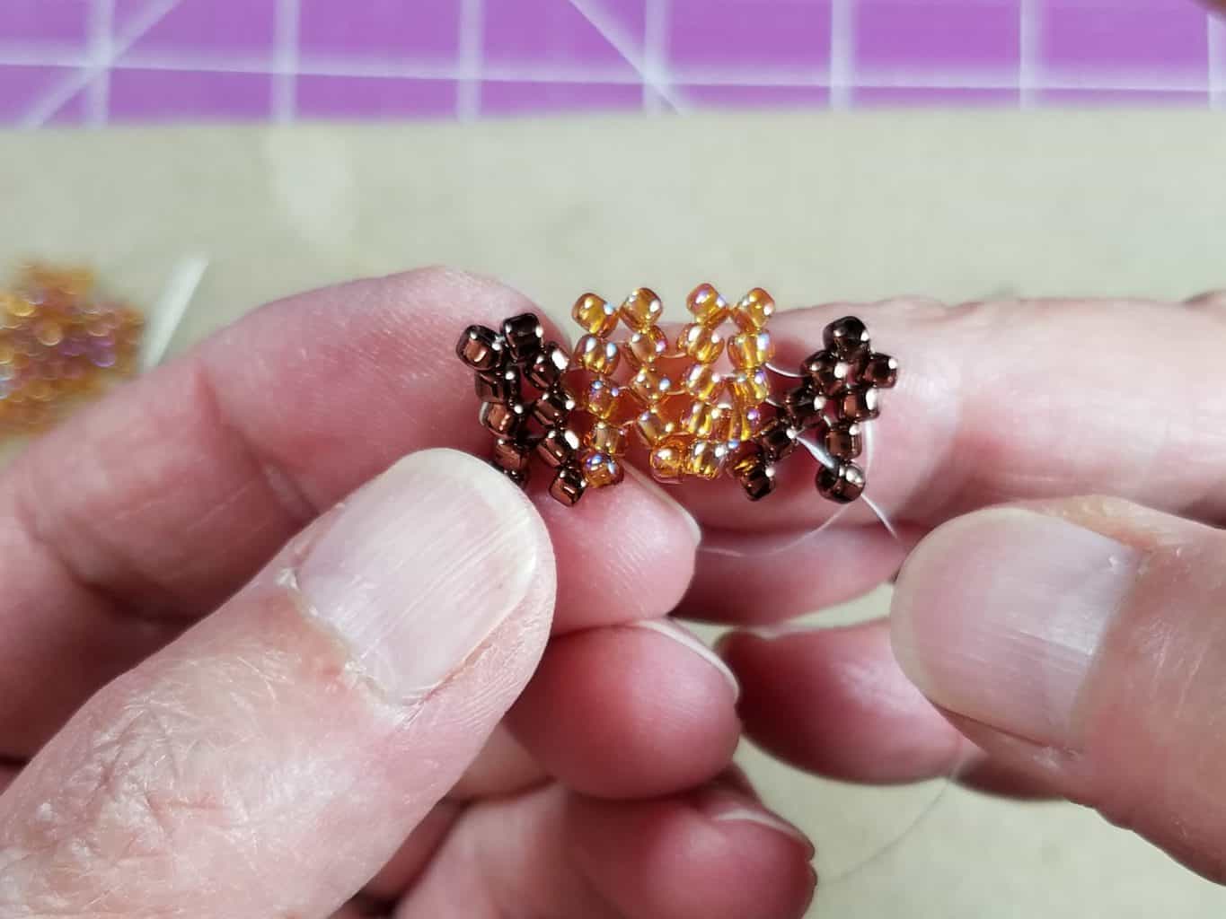 Bead Weaving 101 – Circular Flat Netting Stitch – The Alluring Bead ...