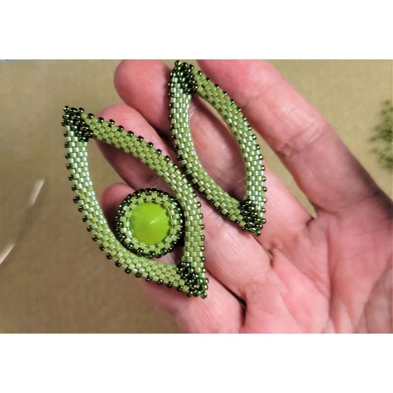 Creative Shapes with Peyote Stitch – Peyote Bezel for Marquis Component ...