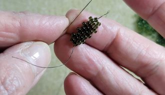 Another Beaded Floral – Sculpted Peyote Leaves – The Alluring Bead Boutique